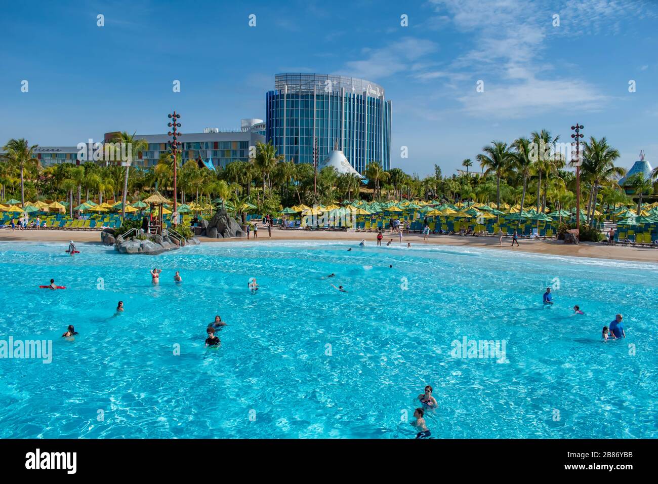 Orlando, Florida. March 10, 2020. Panoramic view of Waturi Beach and ...