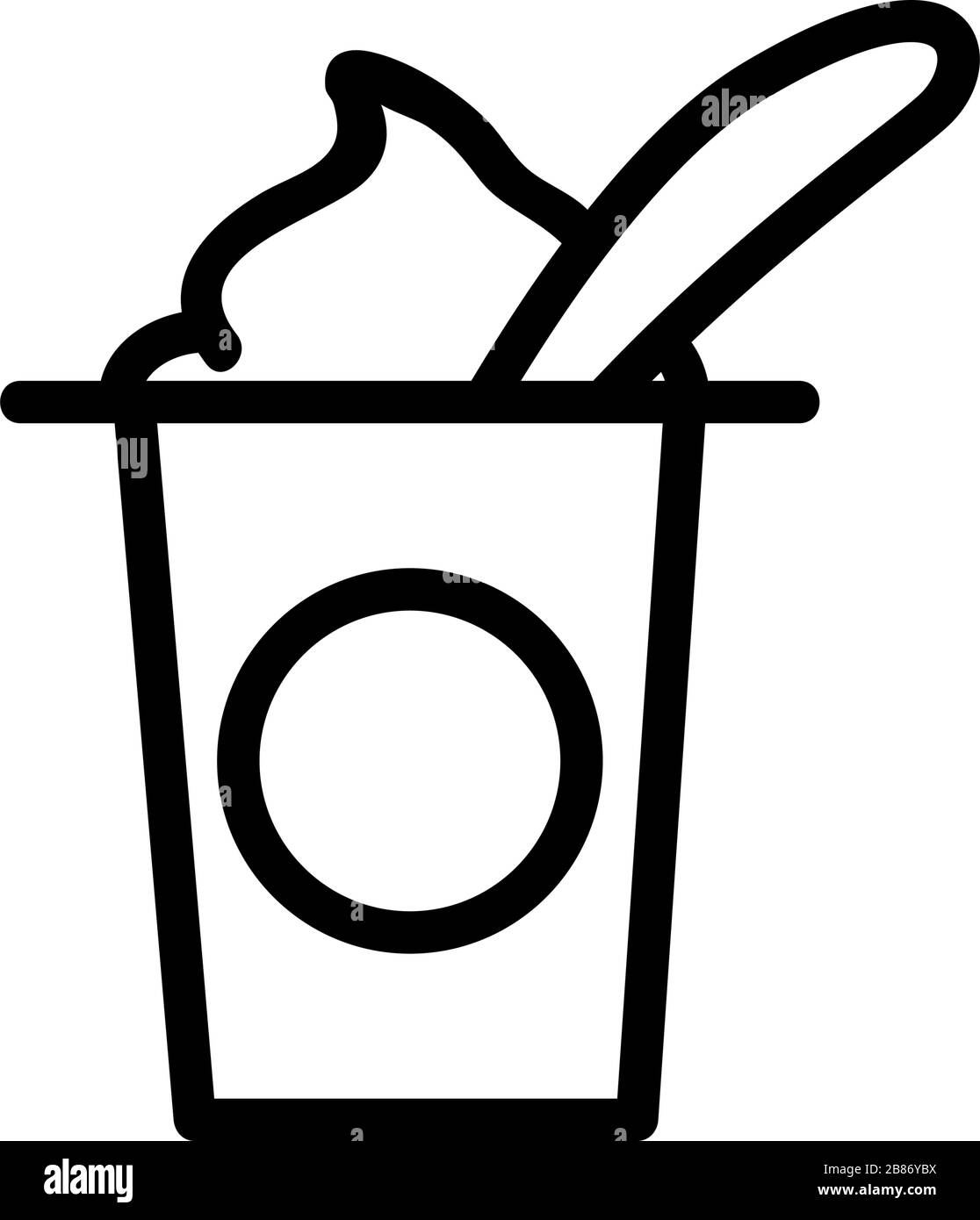 useful yogurt icon vector outline illustration Stock Vector Image & Art ...