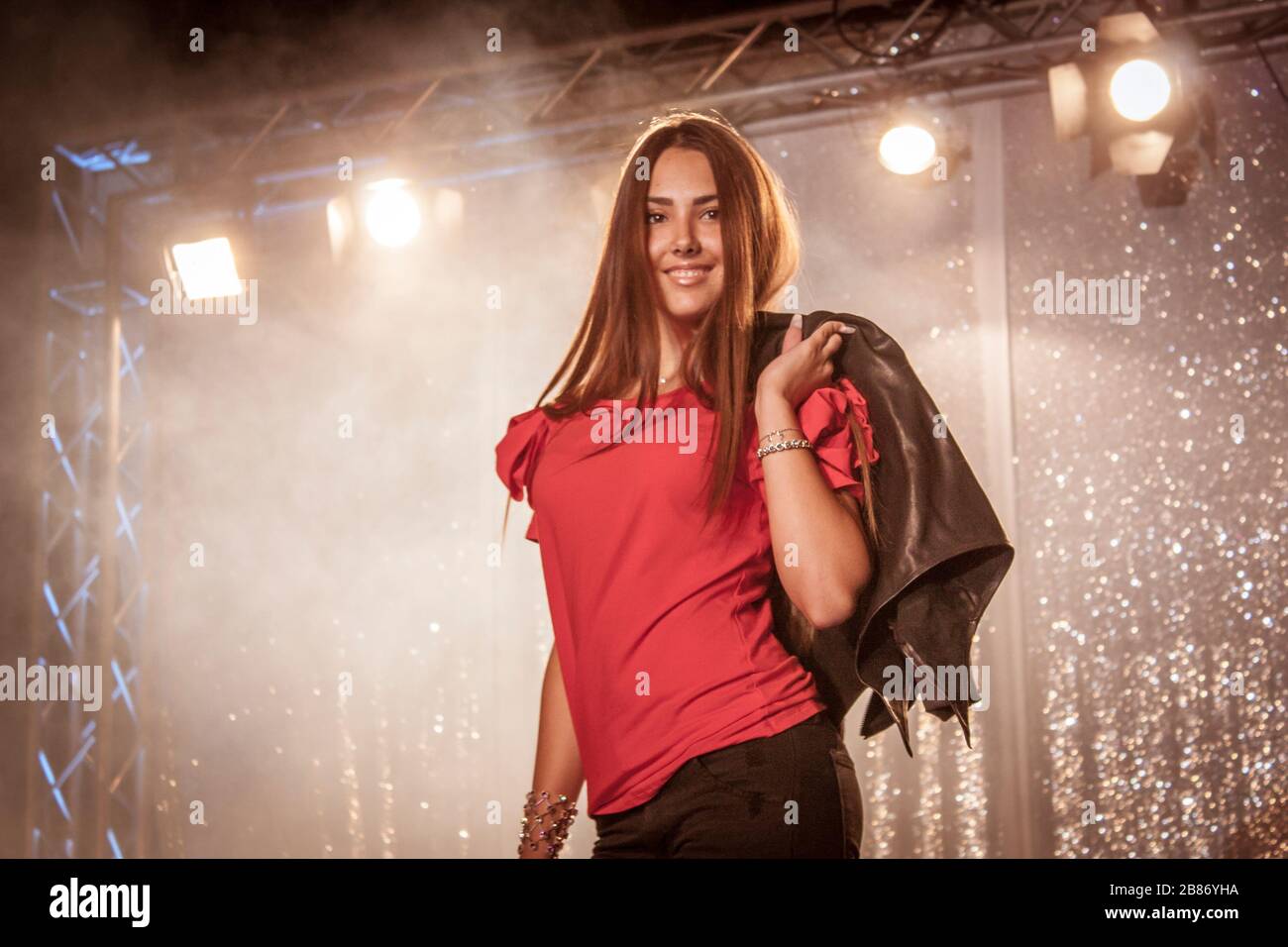 Child girl model catwalk hi-res stock photography and images - Alamy