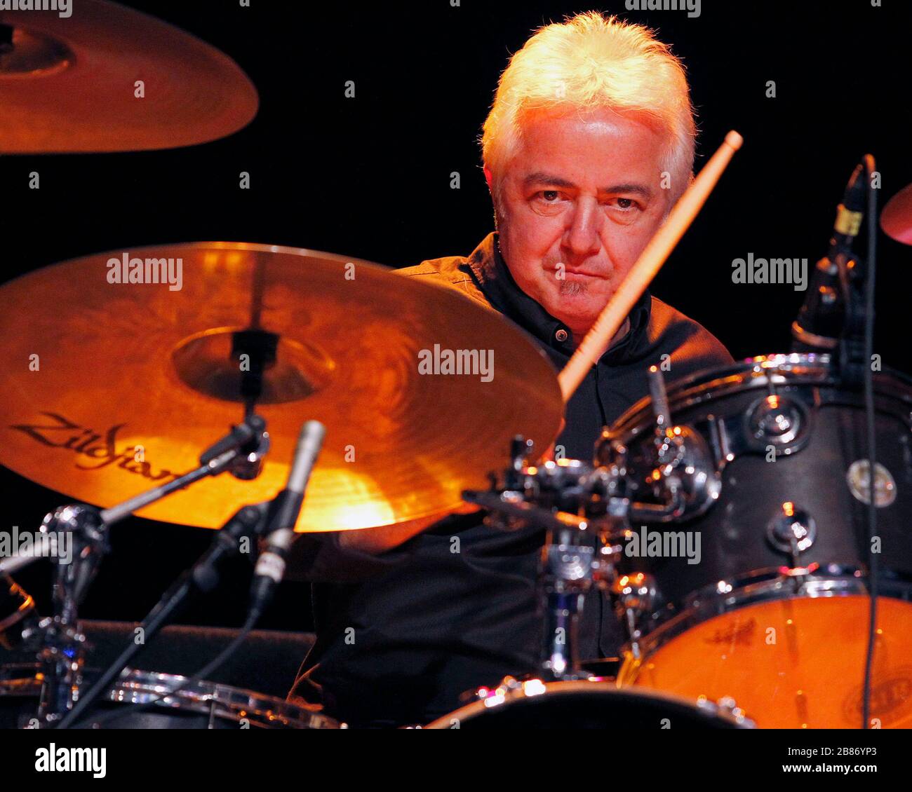 Drummer Jack Bruno performs with Joe Cocker and the rest of the band at ...