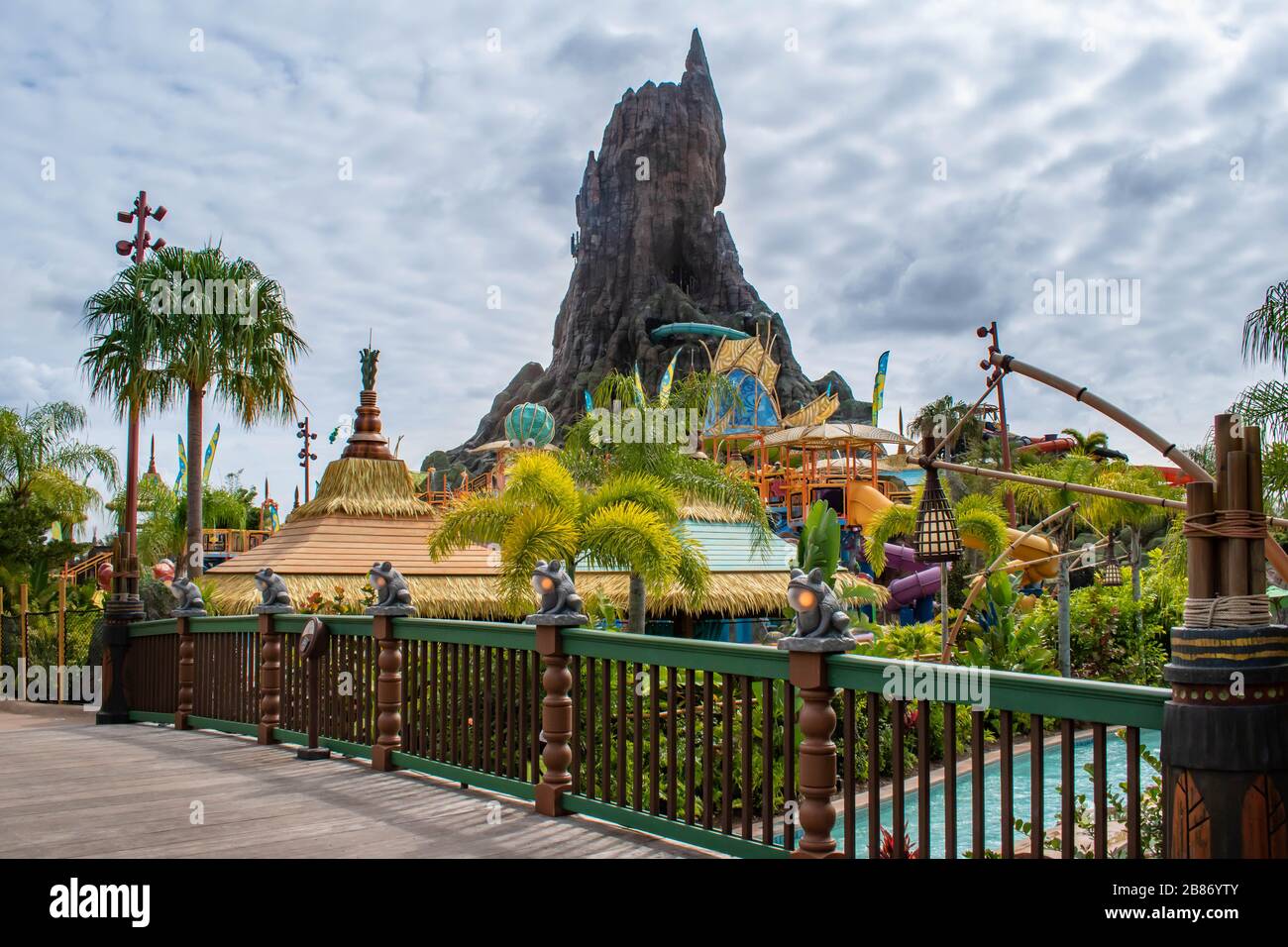 Orlando, Florida. March 10, 2020. Partial view of Krakatau volcano on ...