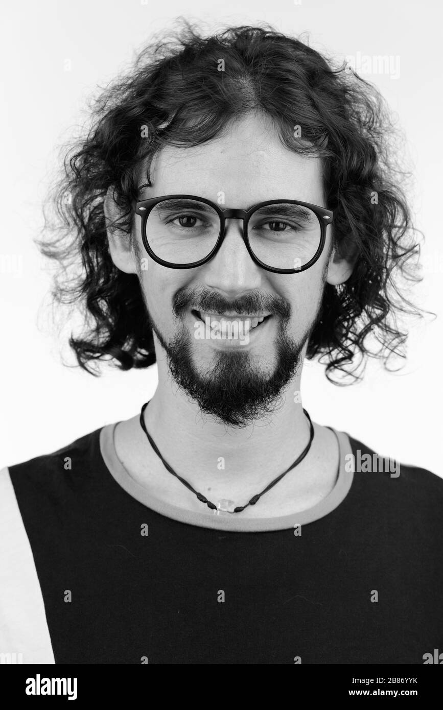 Face of happy handsome Caucasian man Stock Photo - Alamy