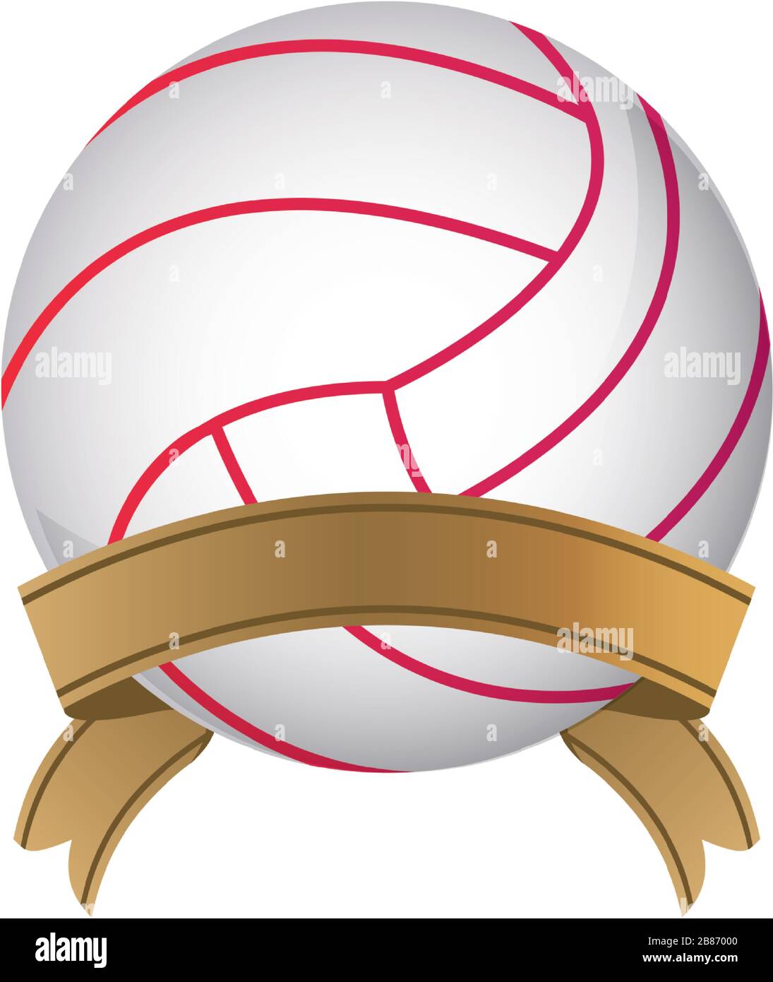 volleyball balloon sport with ribbon frame Stock Vector Image & Art - Alamy