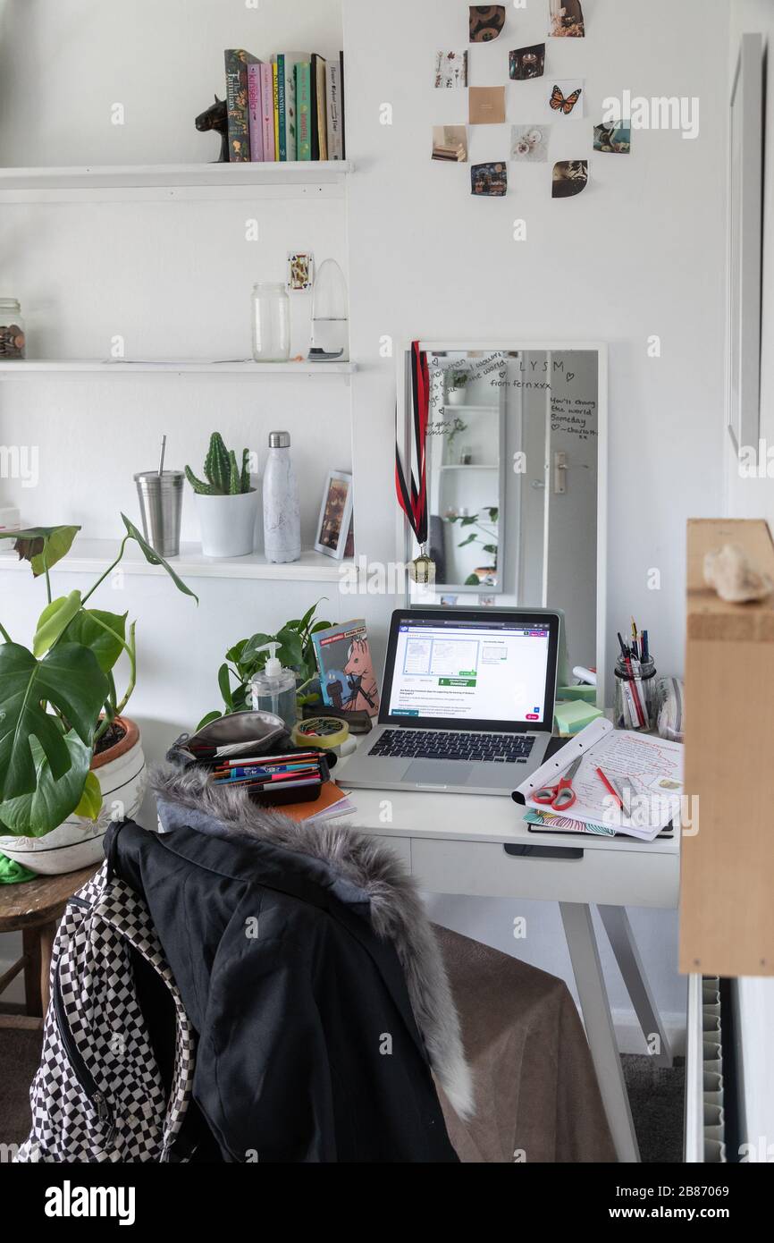 Home School desk space during self isolation and social distancing ...