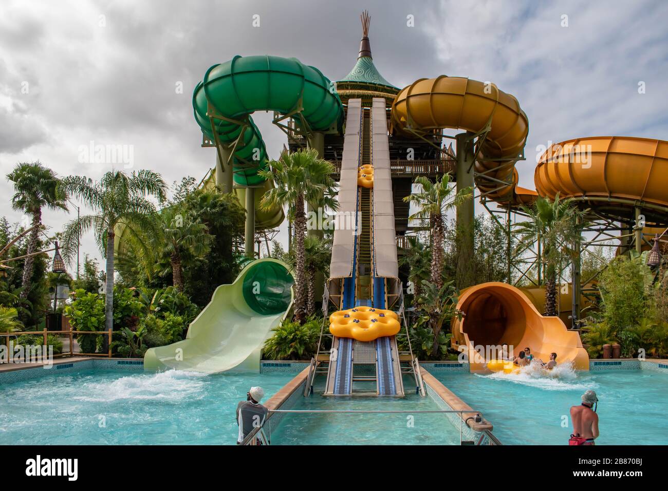 Orlando, Florida. March 10, 2020. People enjoying Puihi of Maku Puihi ...