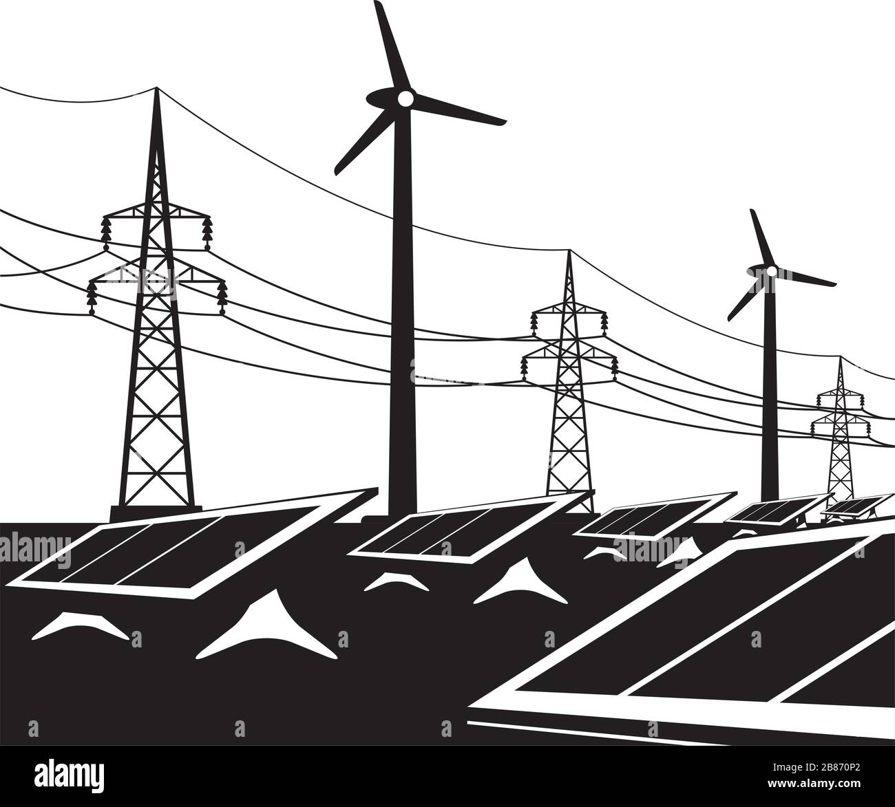 Electrical engineering scene – vector illustration Stock Vector Image ...