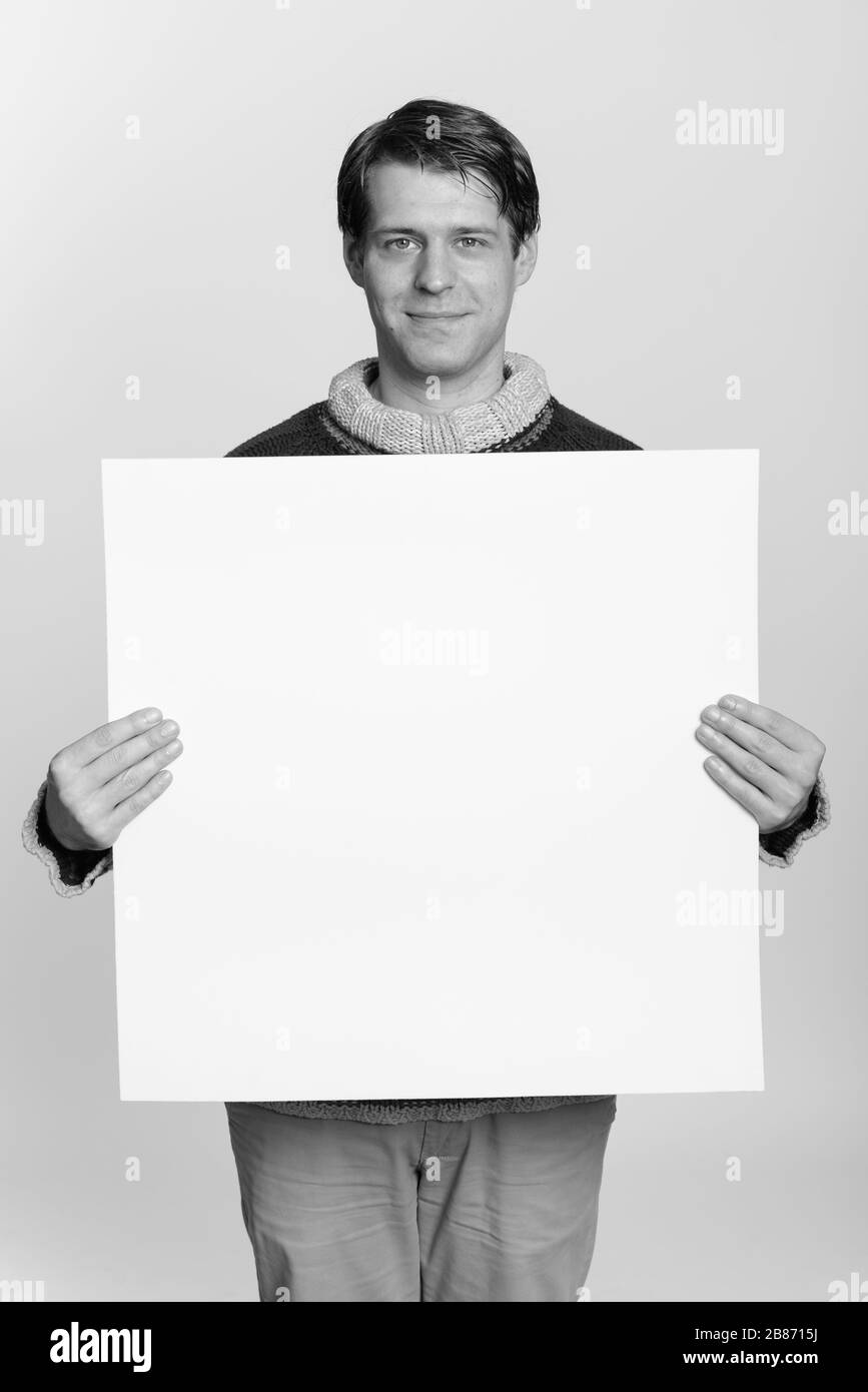 Man with white board hi-res stock photography and images - Alamy