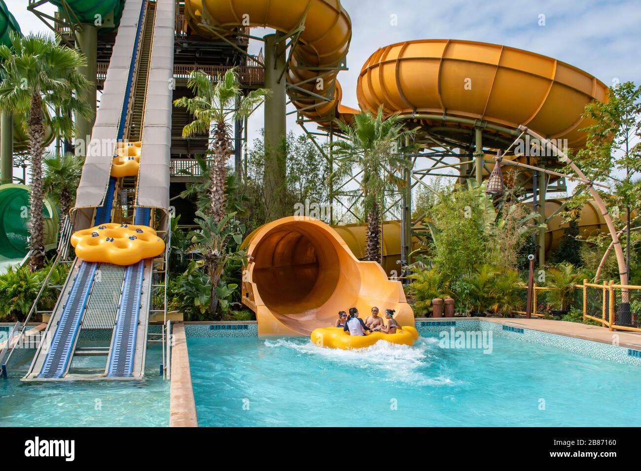 Orlando, Florida. March 10, 2020. People having fun Maku of Maku Puihi ...