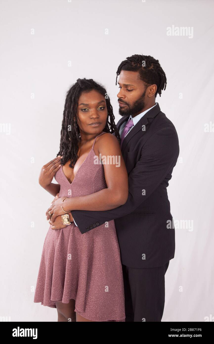Romantic couple in a quiet embrace Stock Photo - Alamy