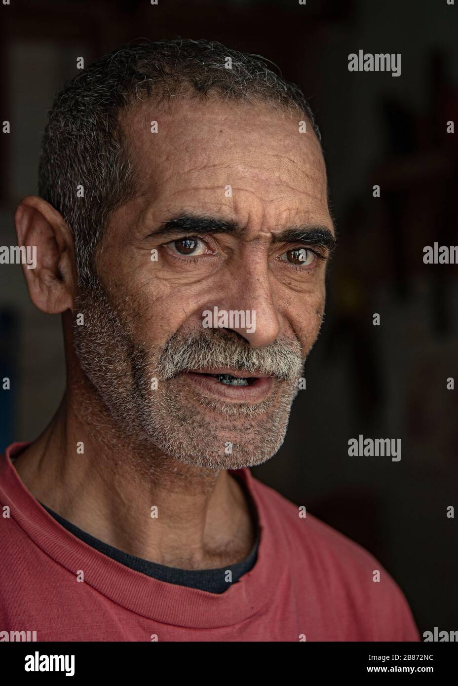 Essaouira, Morocco - September 2017: Moroccan Man, Elderly Carpenter ...
