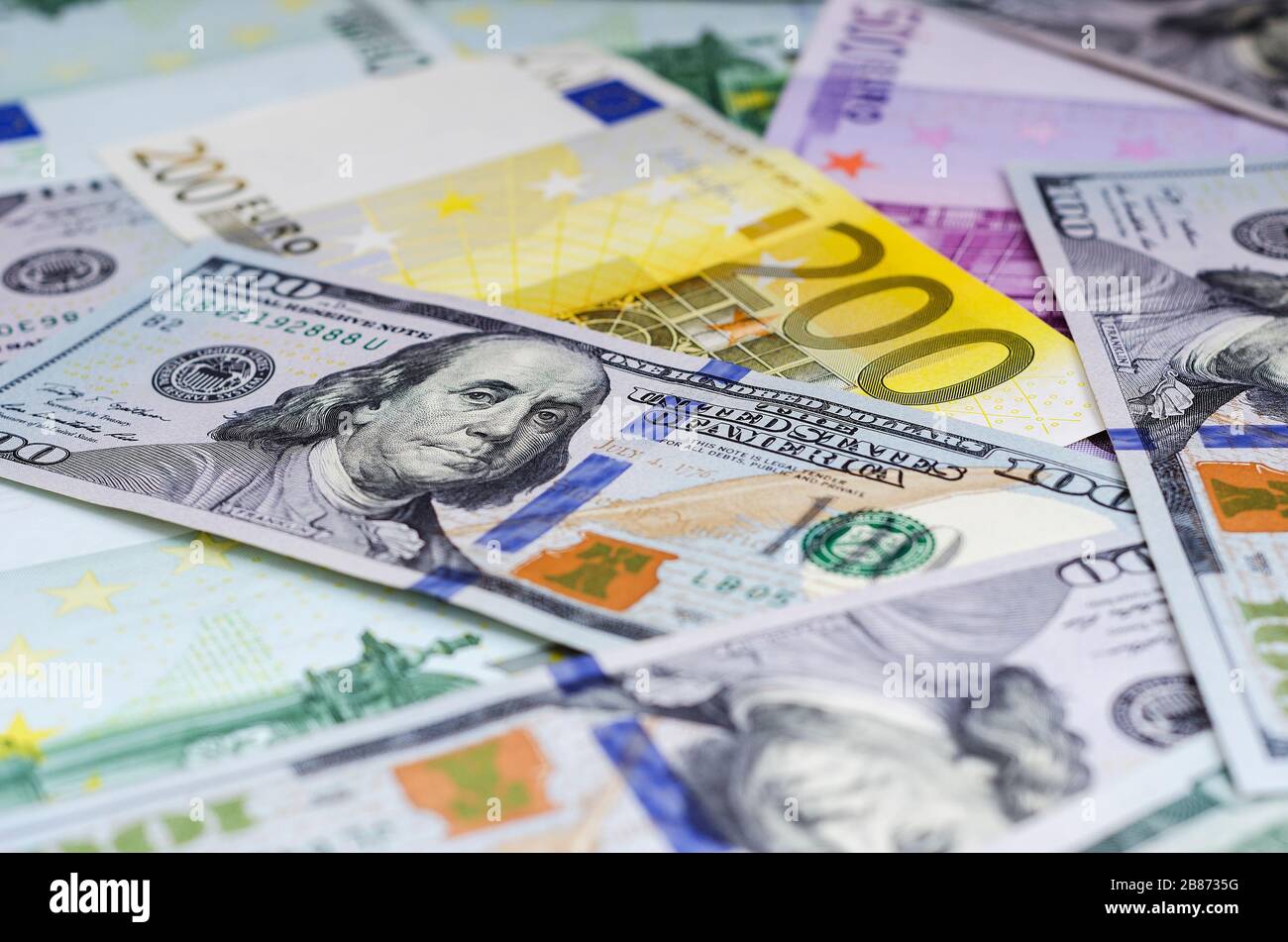 Banknotes american dollar european hi-res stock photography and images ...