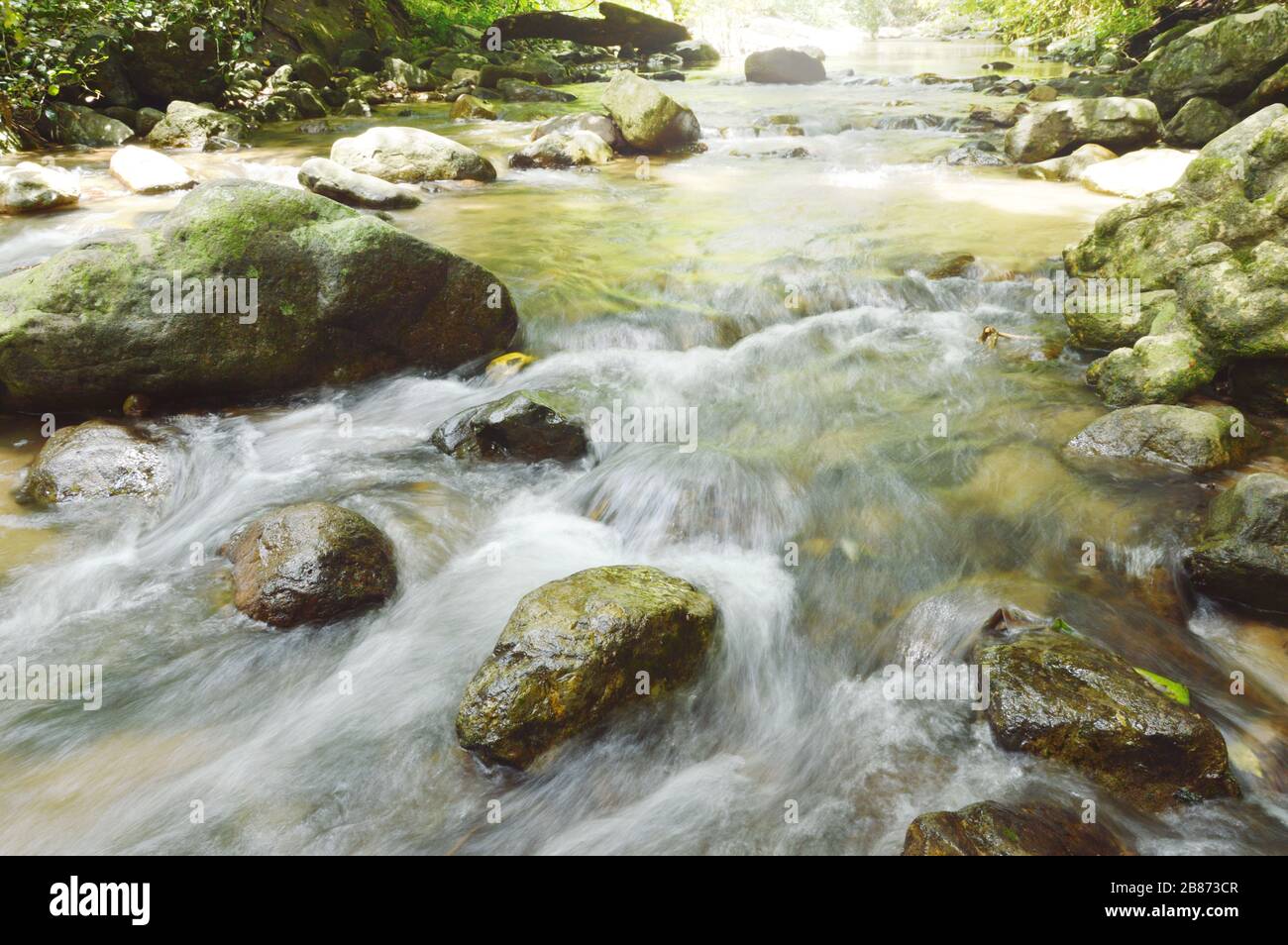 river flowing on cataract and water splashing Stock Photo - Alamy