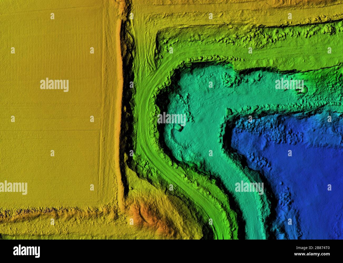 DEM - digital elevation model. GIS product made after proccesing ...
