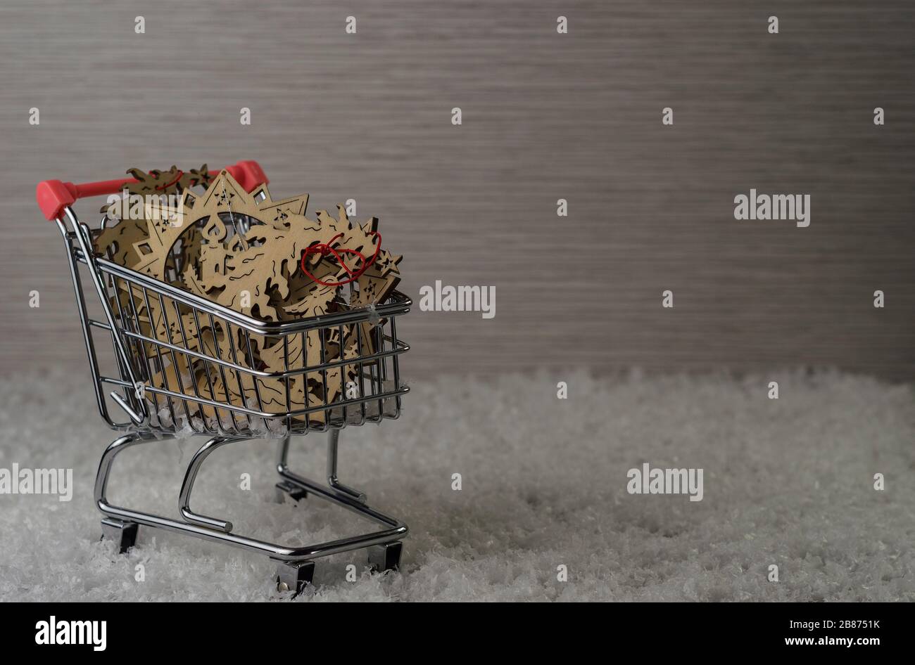 Christmas trolley supermarket hi-res stock photography and images - Alamy