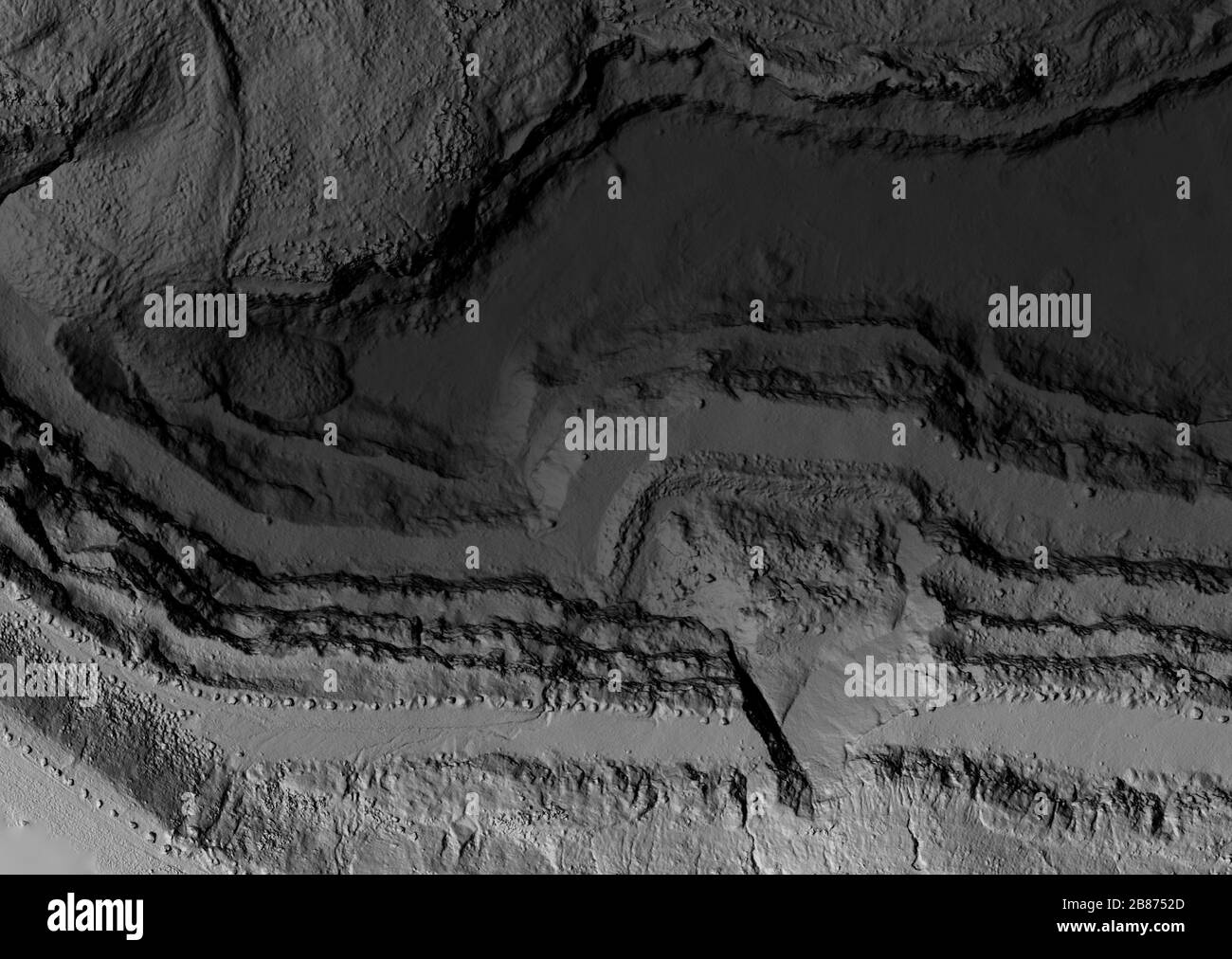 Terrain digital elevation model Black and White Stock Photos & Images ...