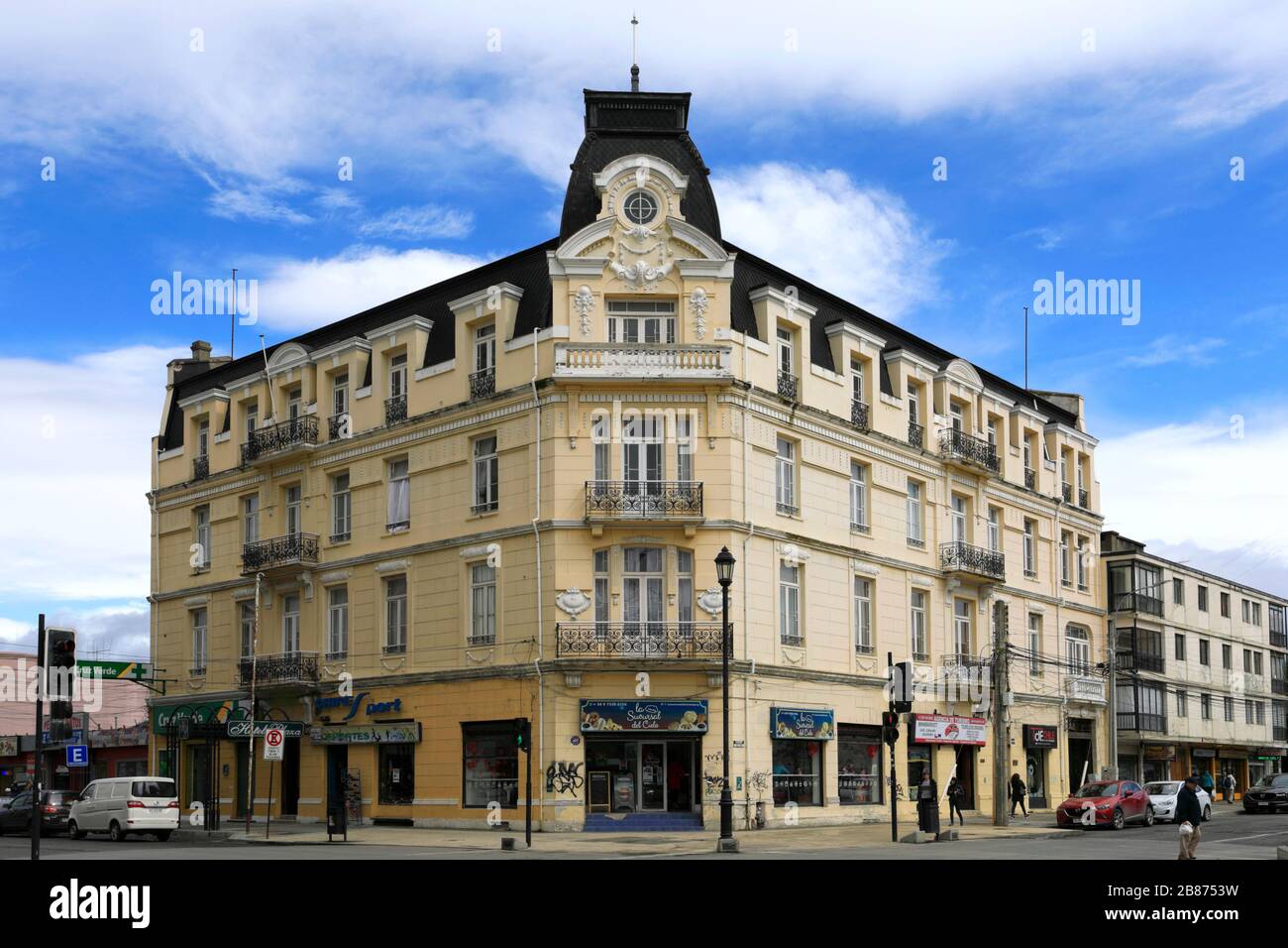Retail building, Punta Arenas city, Patagonia, Chile, South America ...