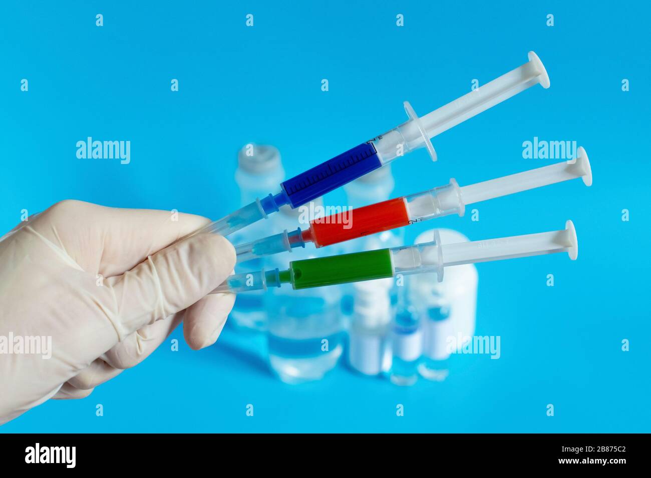 Vaccine and syringe for injection. Prevention, immunization and ...