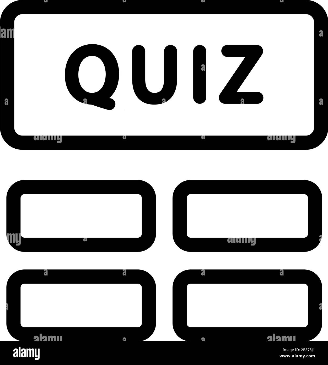 quiz game icon vector outline illustration Stock Vector Image & Art - Alamy