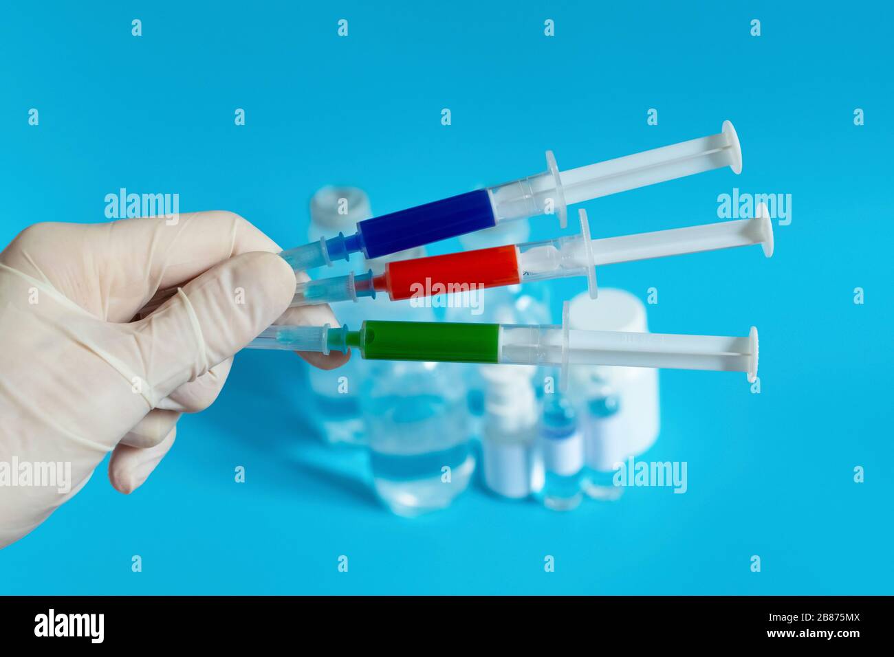 Vaccine and syringe for injection. Prevention, immunization and ...
