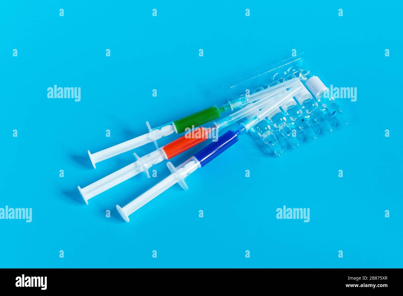 Vaccine and syringe for injection. Prevention, immunization and ...