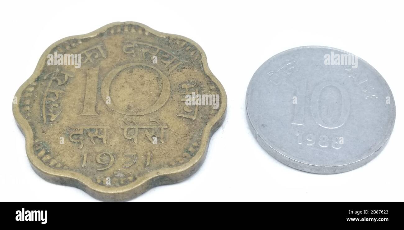 A picture of coin with white background Stock Photo - Alamy
