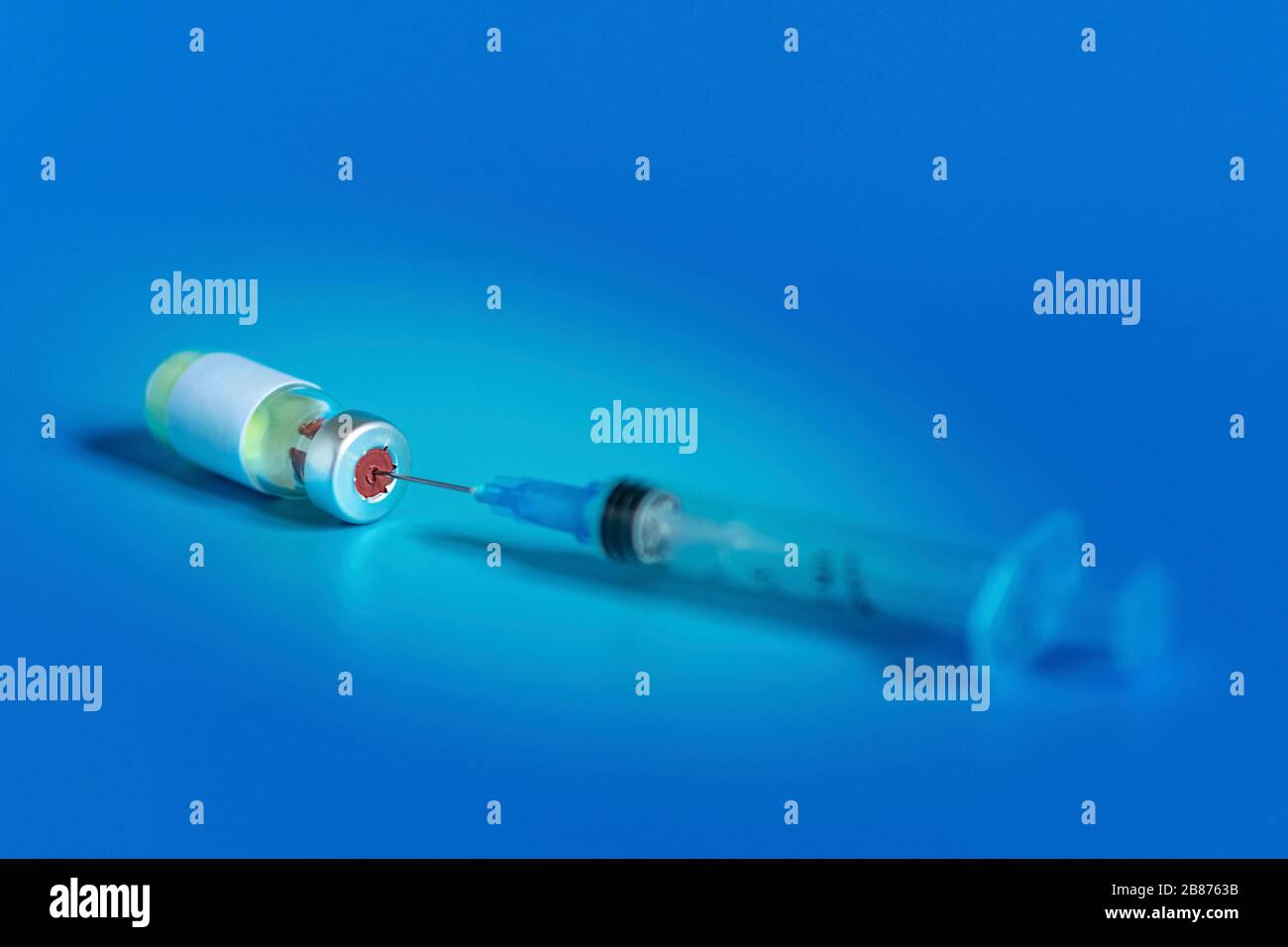 Vaccine and syringe for injection. Prevention, immunization and ...