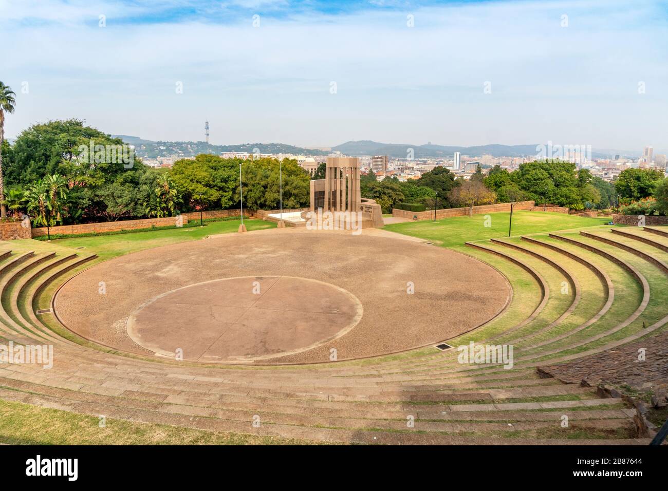 SA Police Officers' Memorial in Union Buildings Park in Pretoria, South ...