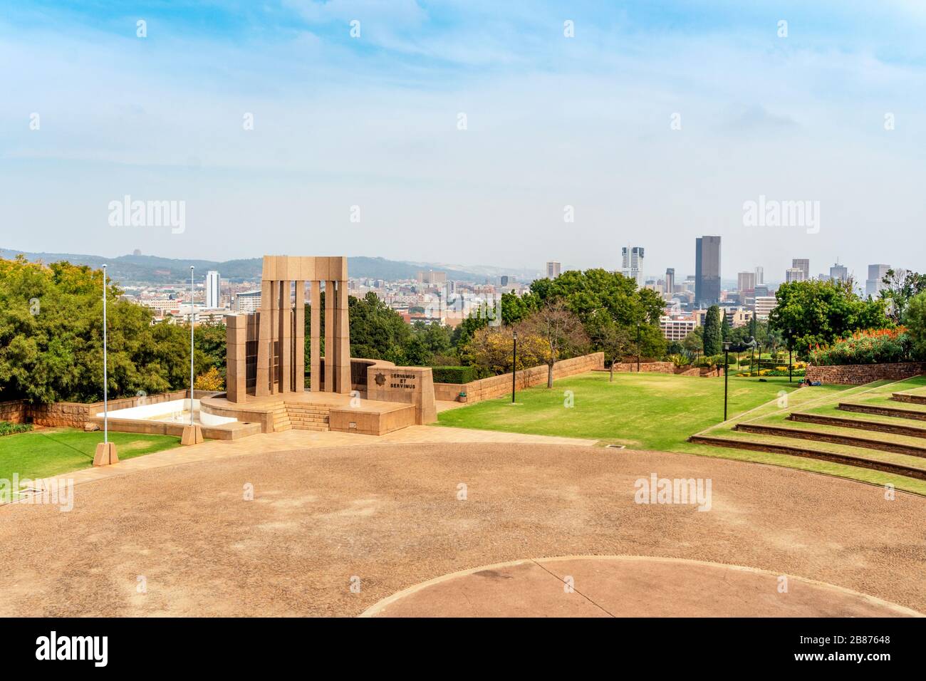 SA Police Officers' Memorial in Union Buildings Park in Pretoria, South ...