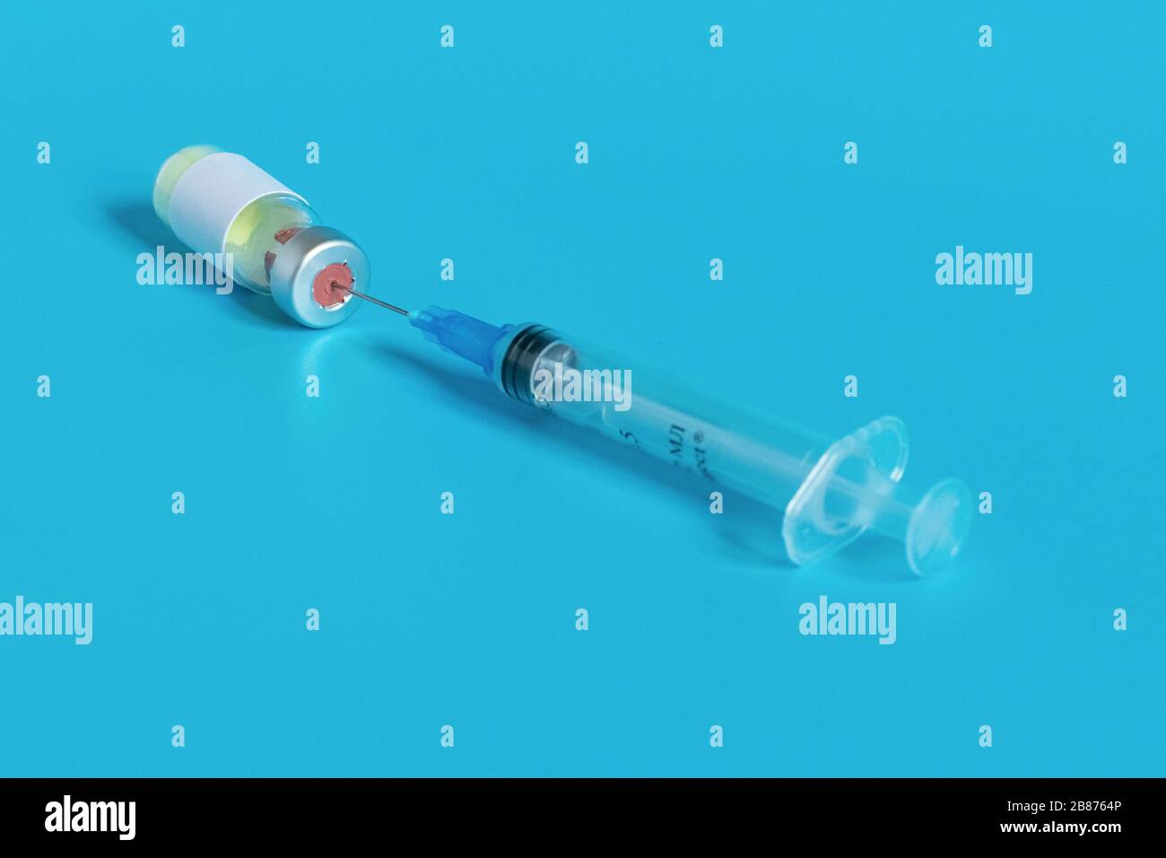 Vaccine and syringe for injection. Prevention, immunization and ...