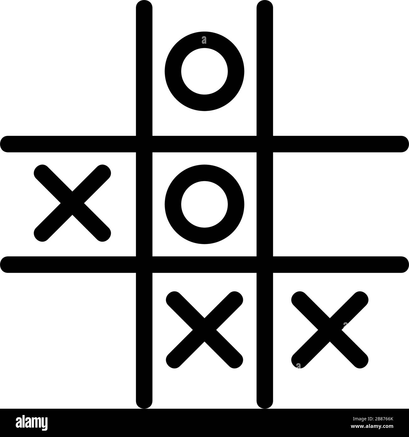 Tic tac toe game vector Black and White Stock Photos & Images - Alamy