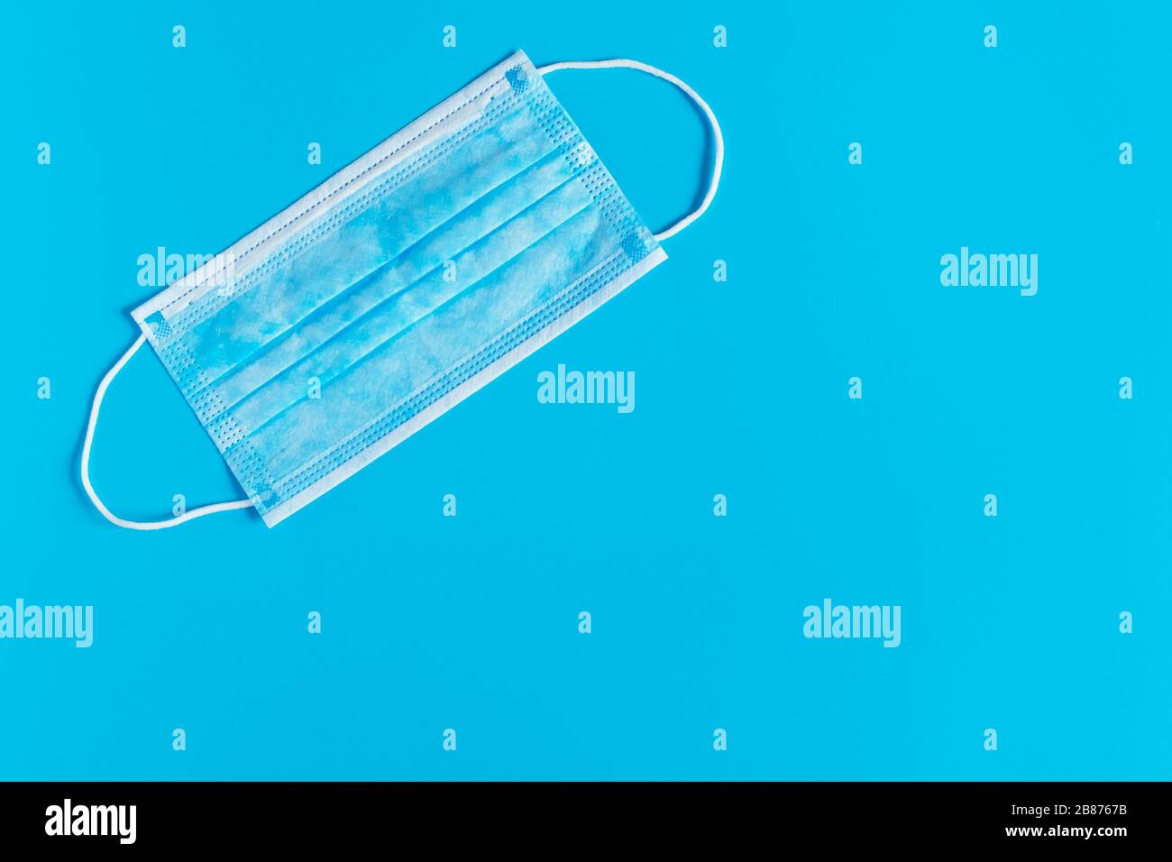 Surgical medical mask. Mask to protect the mouth and nose from bacteria ...