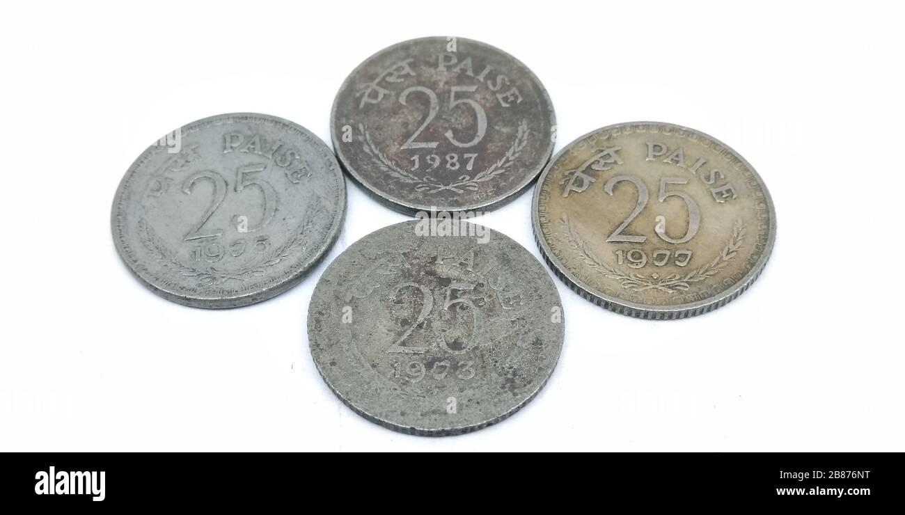 A picture of coin with white background Stock Photo - Alamy