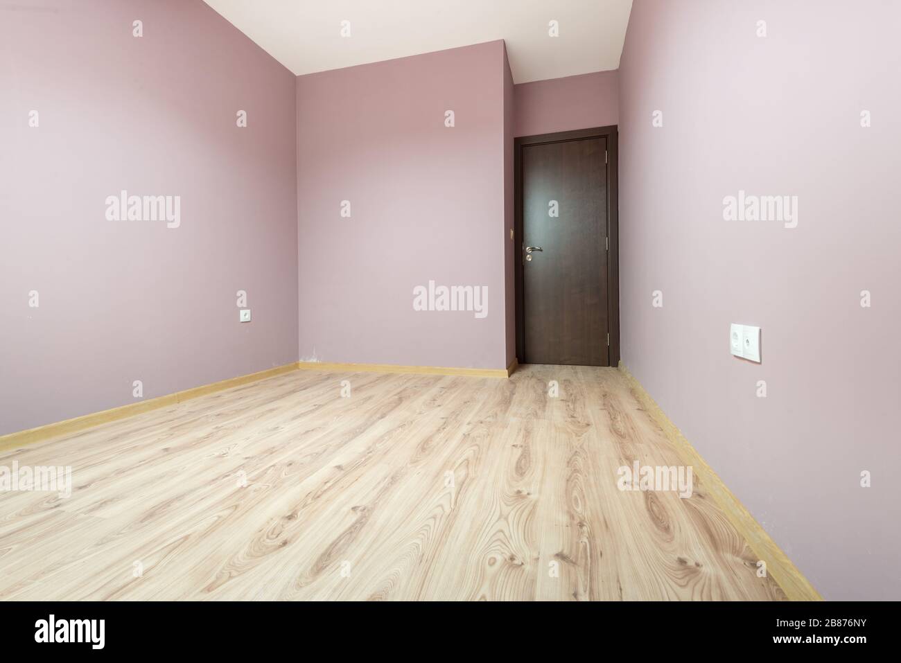 Empty purple room with a door (includes clipping path Stock Photo - Alamy