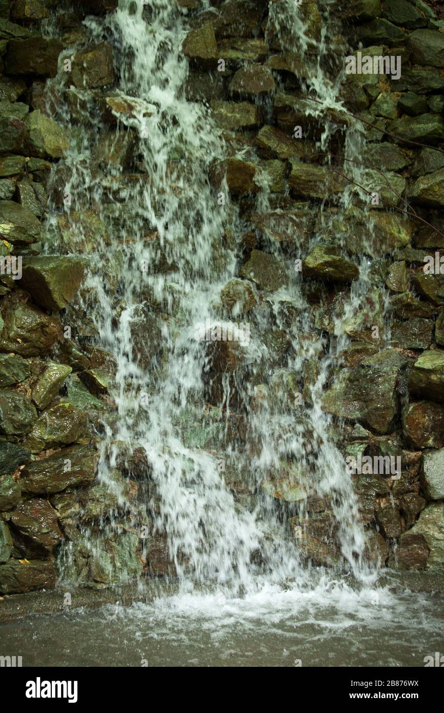 Water falling over rocks Stock Photo - Alamy