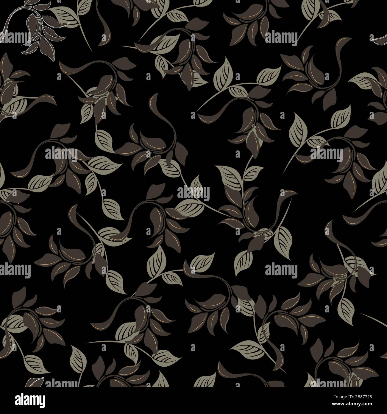 Vector spring abstract background flowers seamless pattern Stock Vector ...