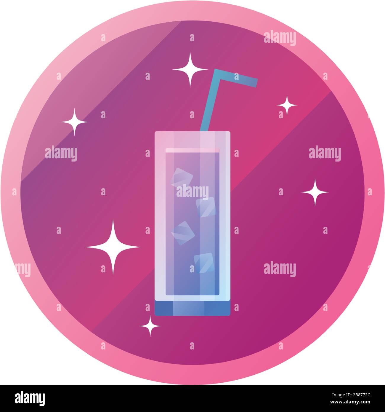 Cocktail gradient style icon design, Alcohol drink bar beverage liquid ...