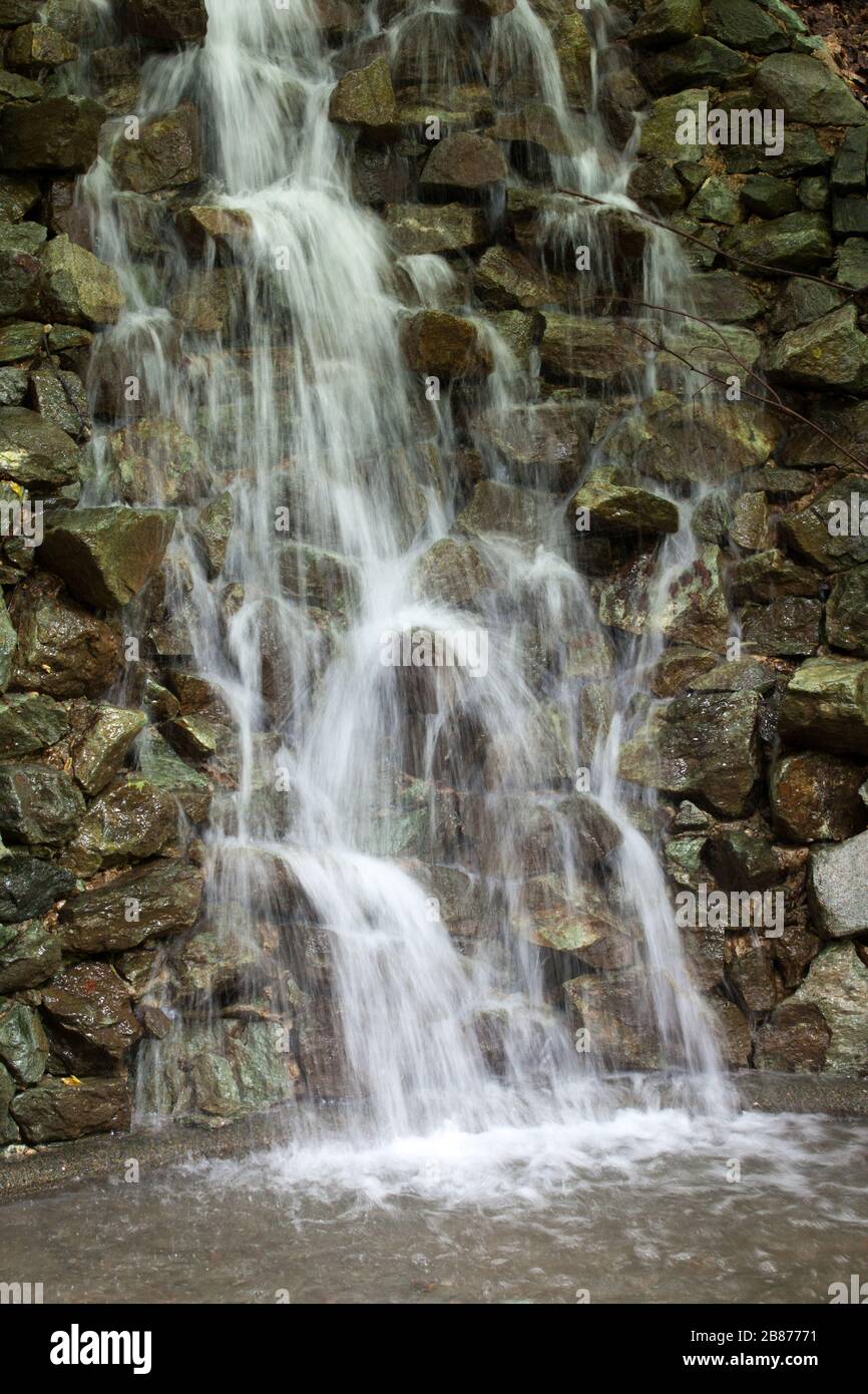 Water falling over rocks Stock Photo - Alamy
