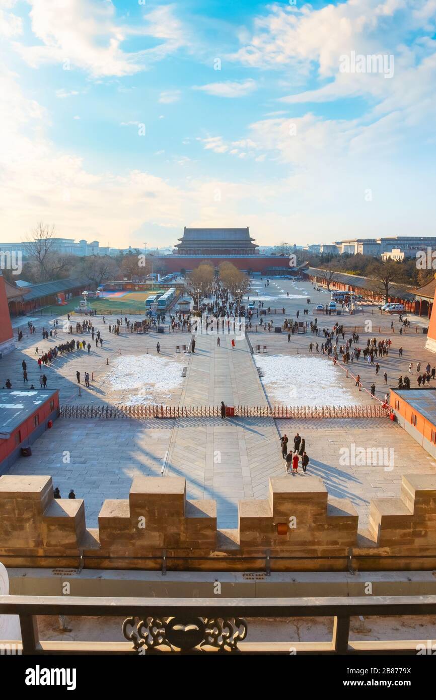 Beijing, China - Jan 9 2020: Wumen (Meridian Gate) of the Forbidden ...