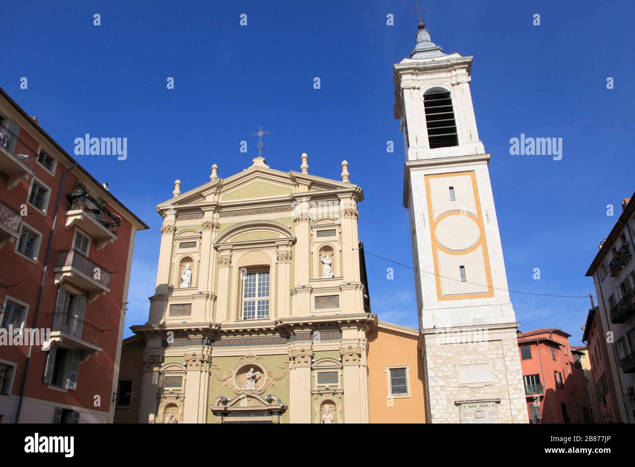 Nice Cathedral, Place Rossetti, Old Town, Nice, Alpes Maritimes, Cote d ...