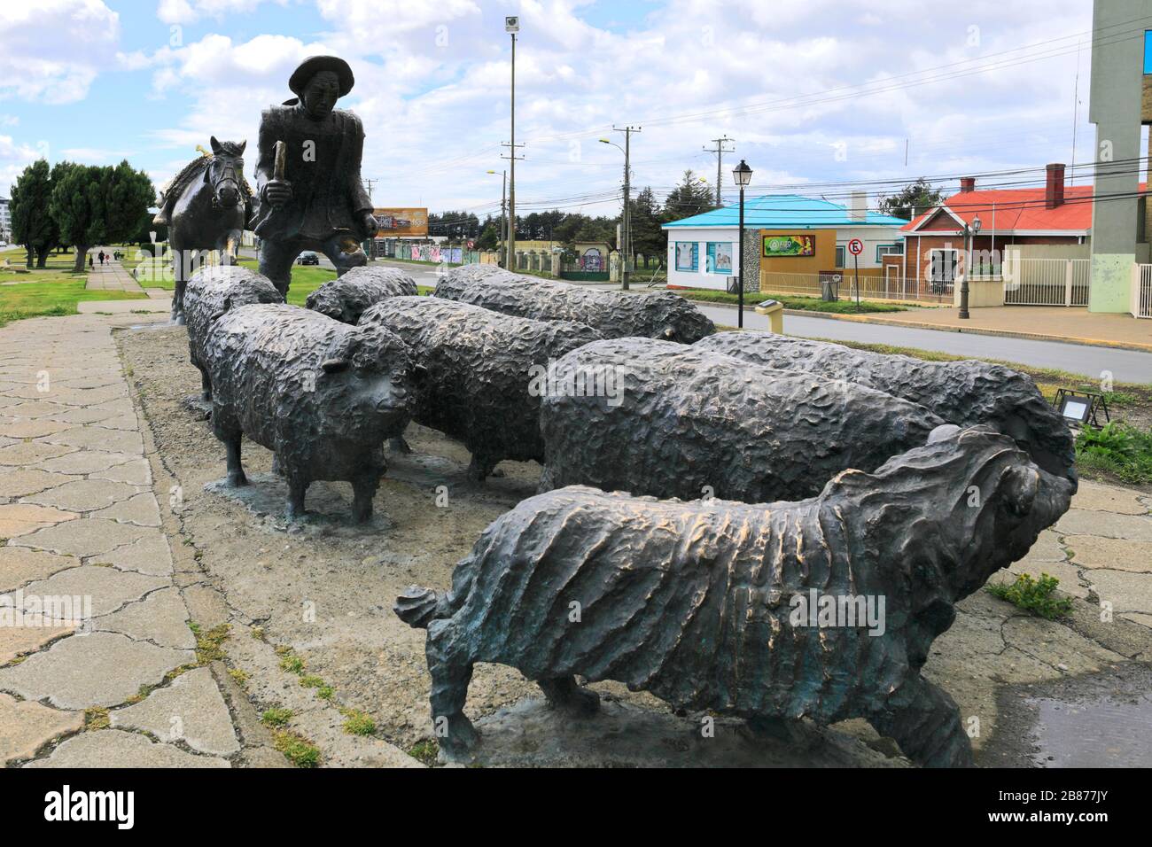 The Shepherd Monument, Punta Arenas city, Patagonia, Chile, South ...