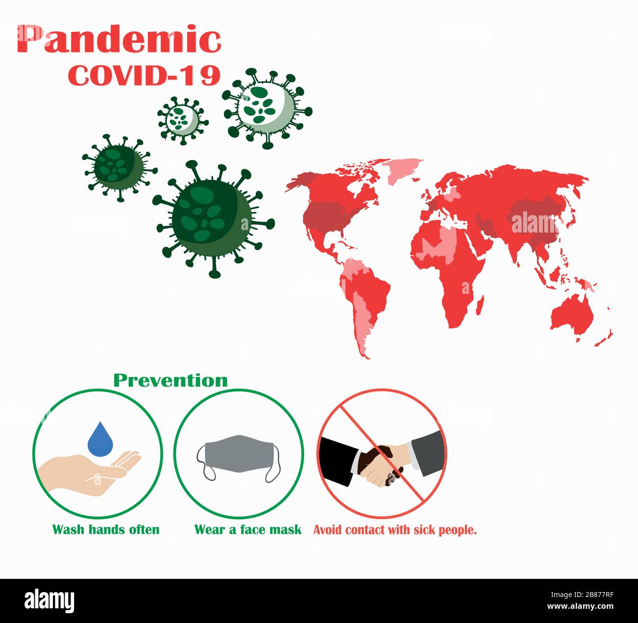 Coronavirus prevention, infographics useful information brochure Stock ...