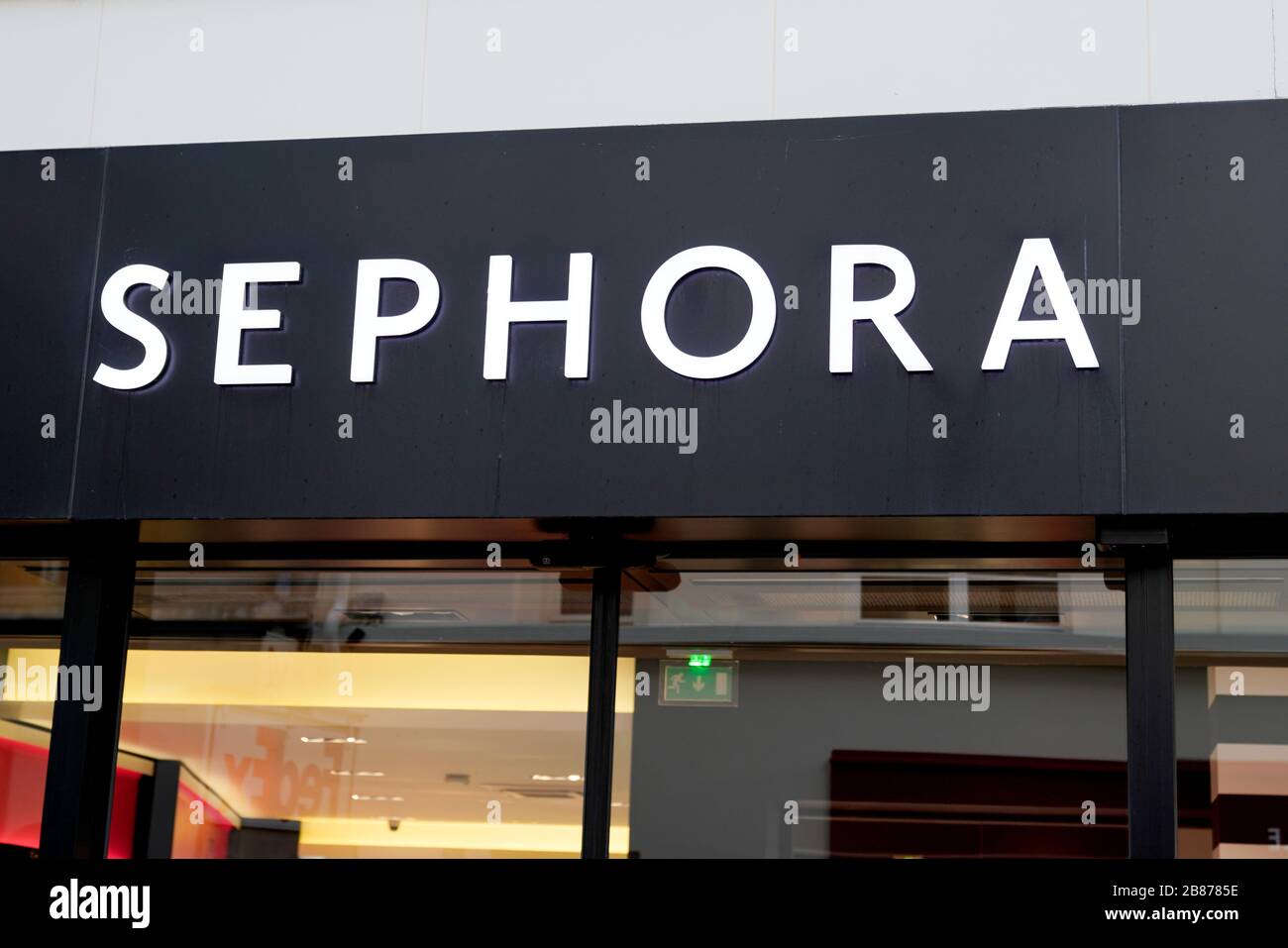 Bordeaux , Aquitaine / France - 02 02 2020 : Sephora sign black text ...