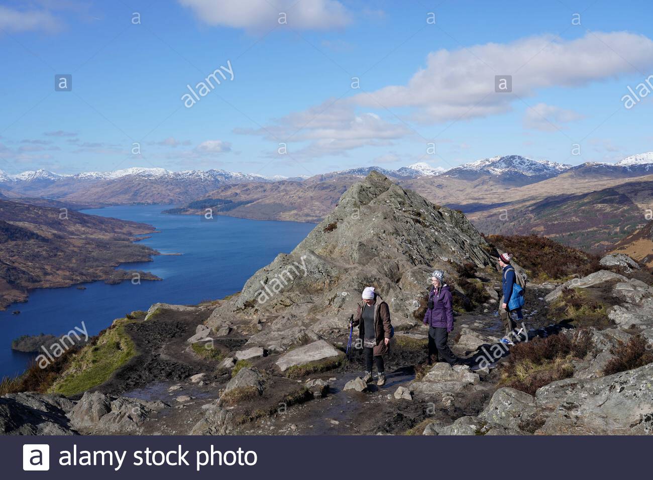 Walker on top of ben aan hi-res stock photography and images - Alamy
