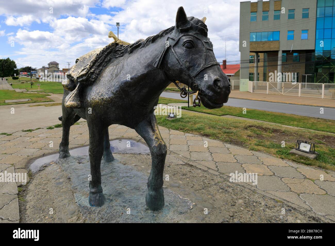 The Shepherd Monument, Punta Arenas city, Patagonia, Chile, South ...