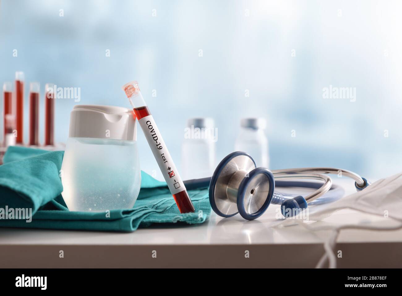 Blood sample tube positive hi-res stock photography and images - Alamy
