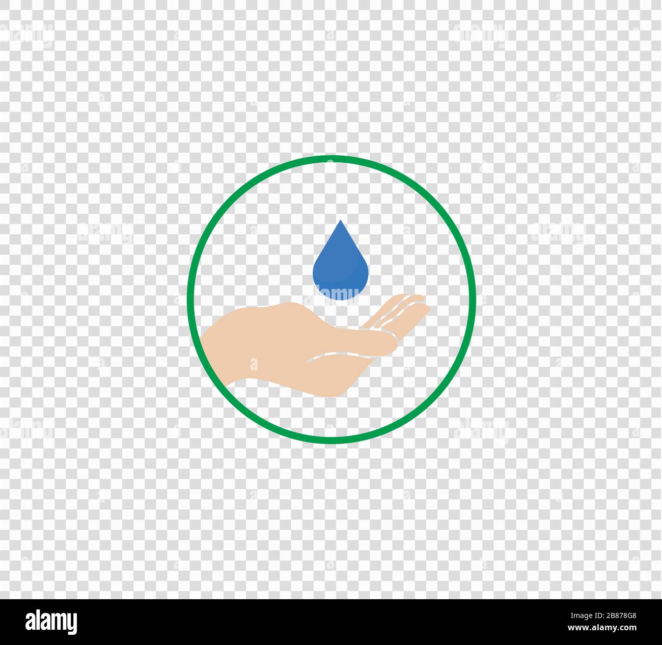 Hand and water illustration vector - prevention from viruses, often ...