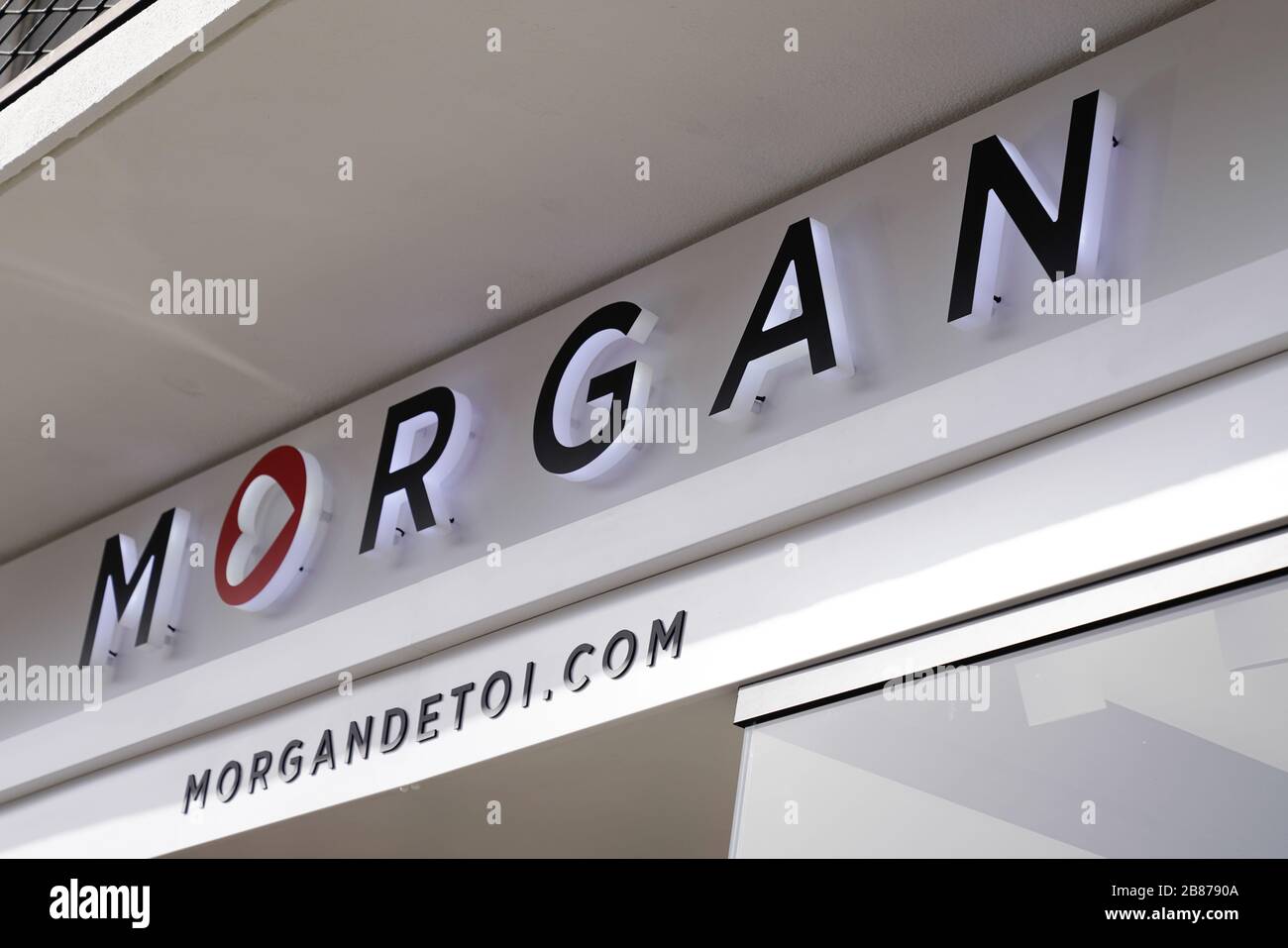 Bordeaux , Aquitaine / France - 02 15 2020 : Morgan brand shop logo ...