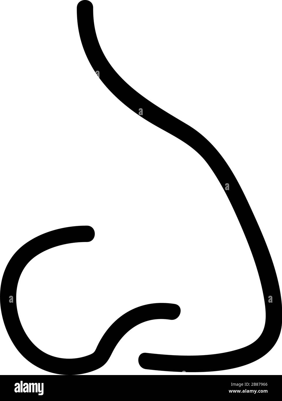 nose hunchback icon vector outline illustration Stock Vector Image ...