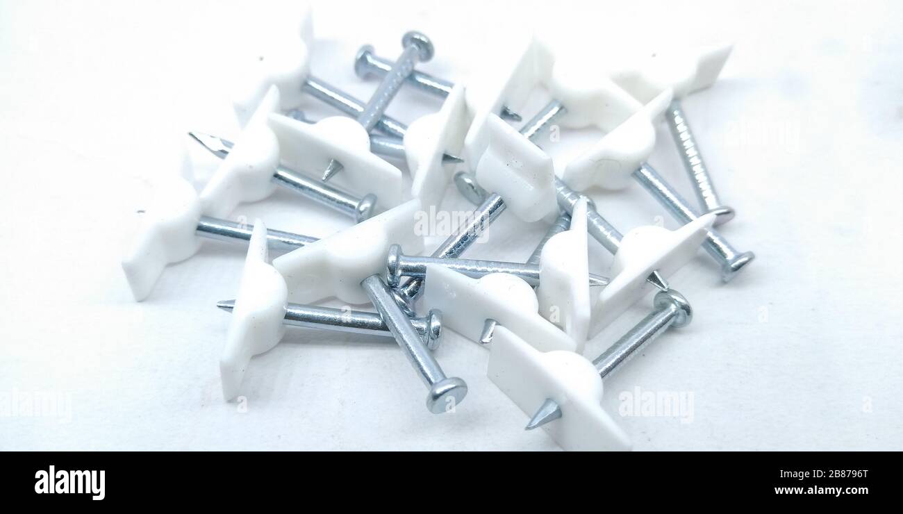 A picture of wall pins Stock Photo - Alamy