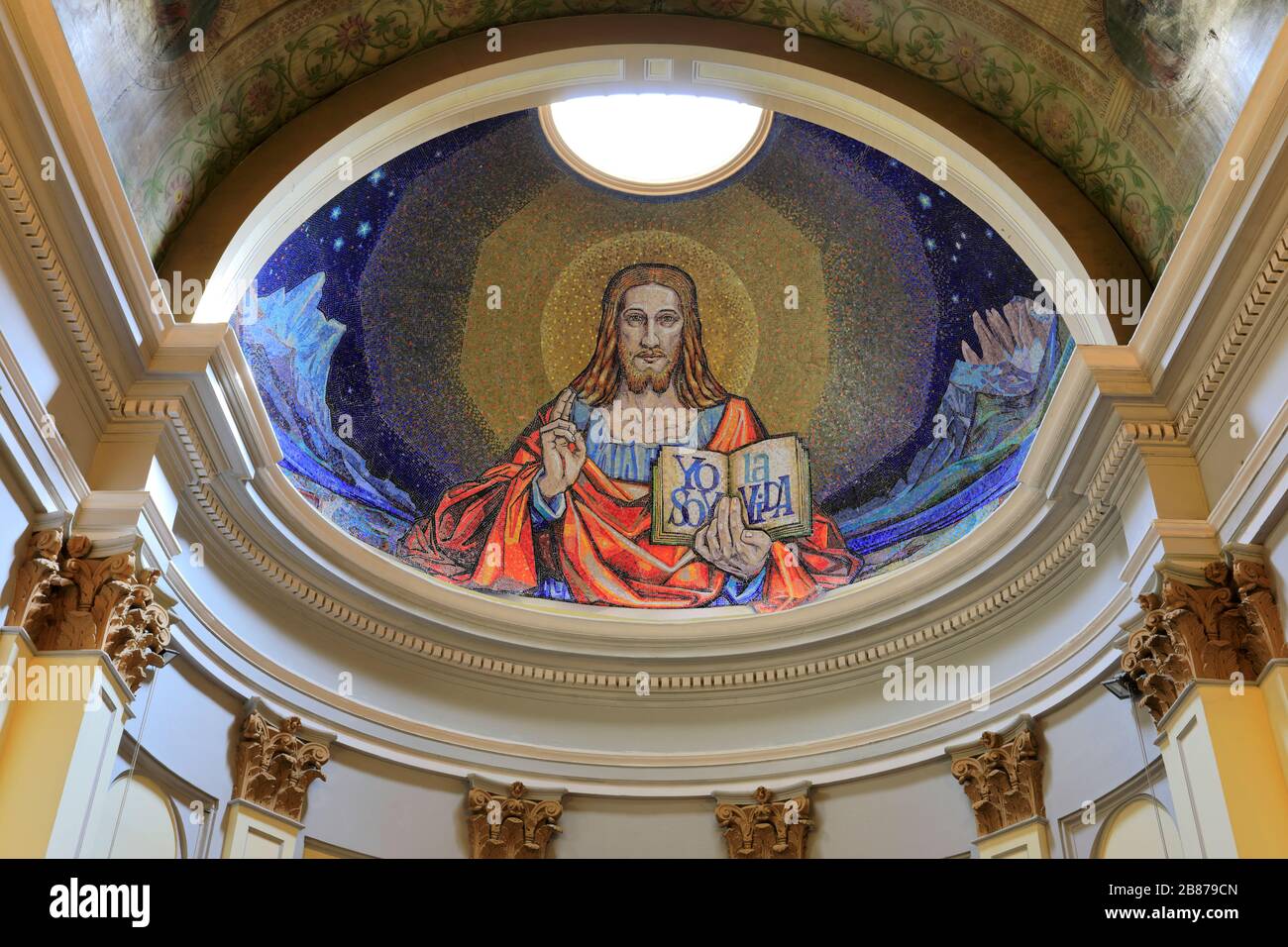 Interior of the Sacred Heart Cathedral, Punta Arenas city, Patagonia ...